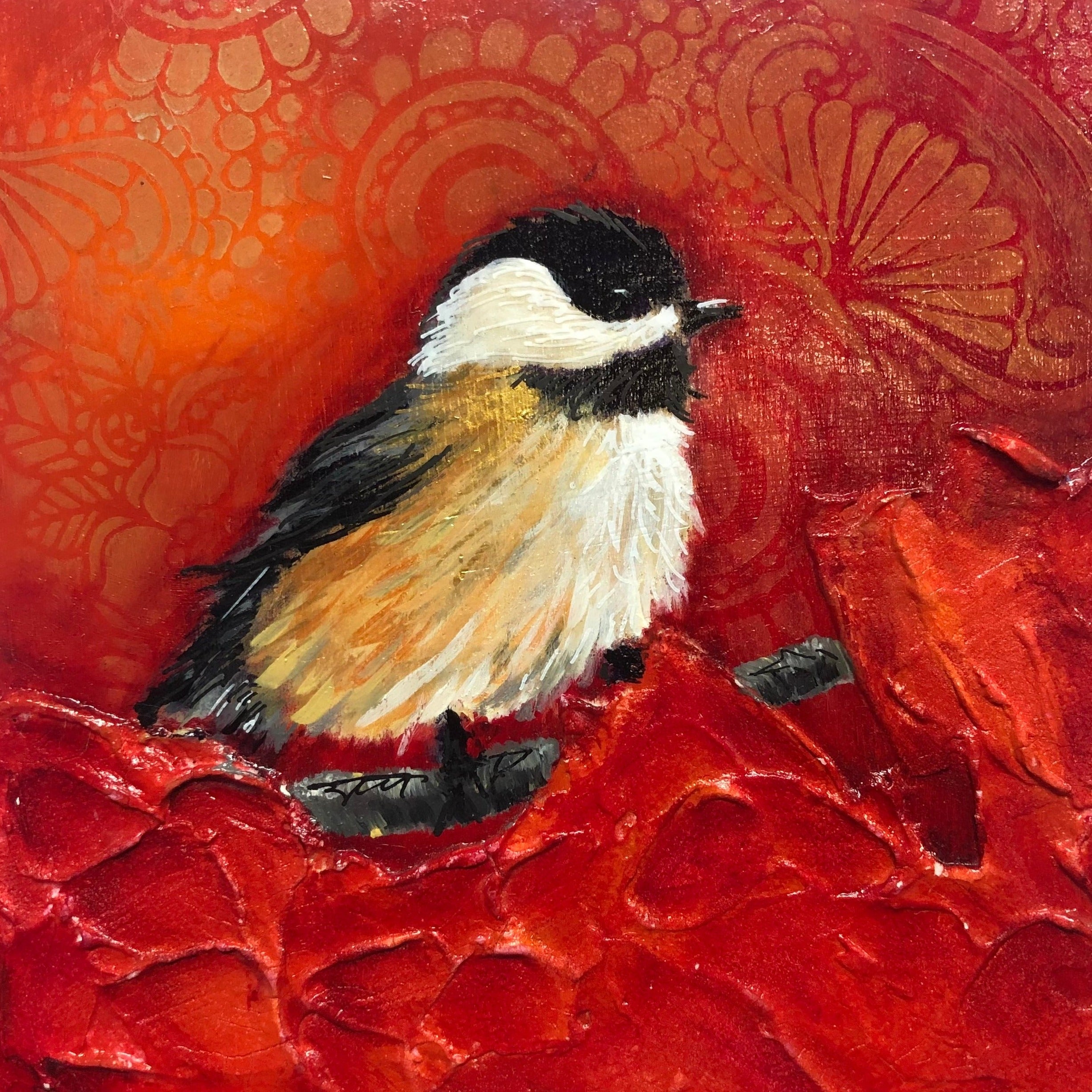 Red Chickadee – The Plaid Moose Gallery